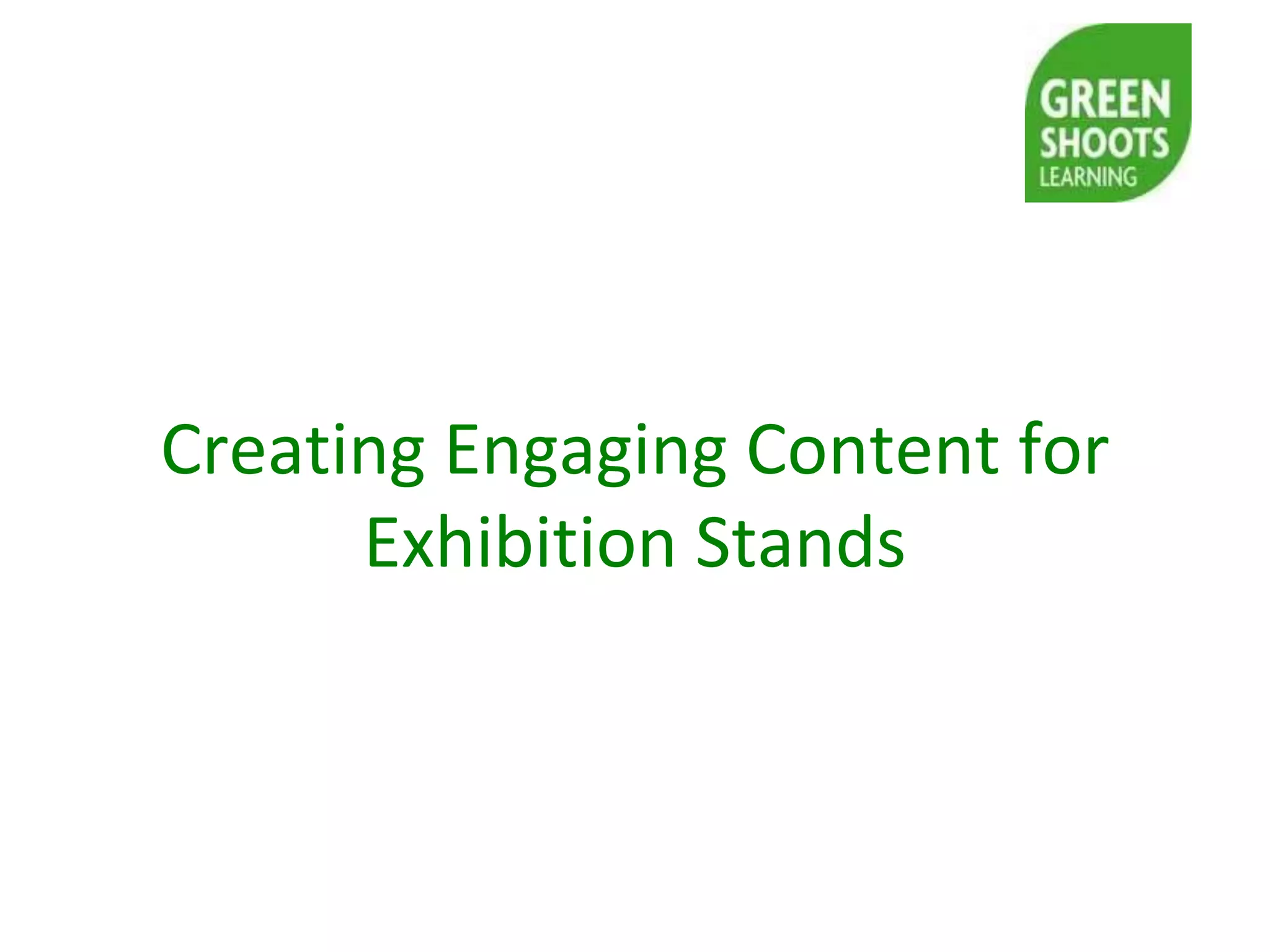 Using powerpoint at exhibitions presentation | PPTX