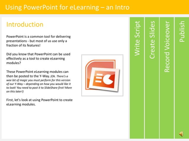 Using power point for elearning - an intro | PPTX
