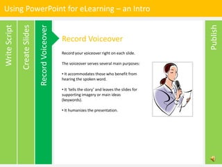 Using power point for elearning - an intro | PPTX