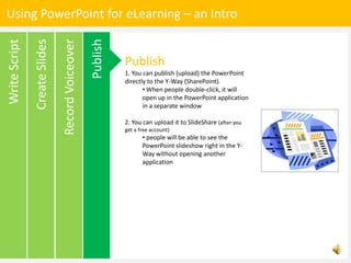 Using power point for elearning - an intro | PPTX