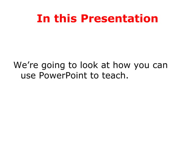 Using powerpoint in teaching | PPS