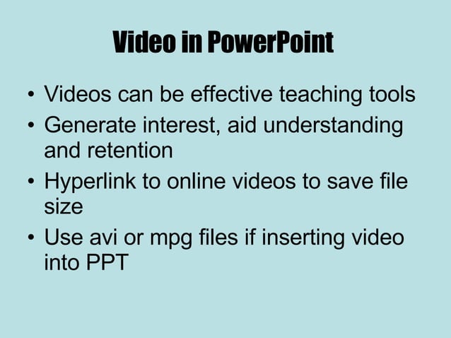Using Power Point for QM | PPT