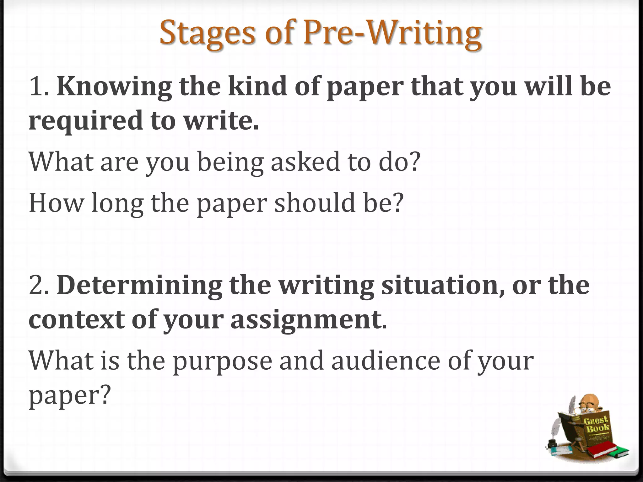 Pre-Writing Strategies | PDF