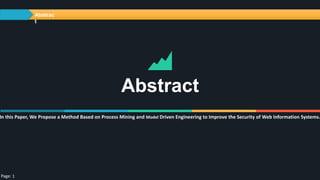 Using process mining and model driven engineering to enhance security of web information systems ...