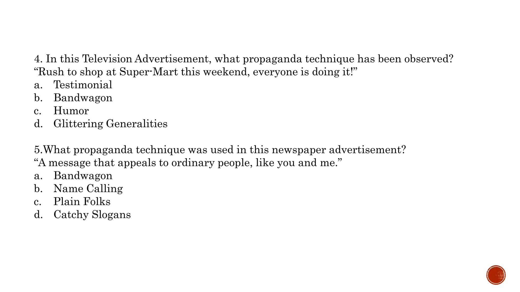 Using Propaganda technique grade eight ppt | PPTX
