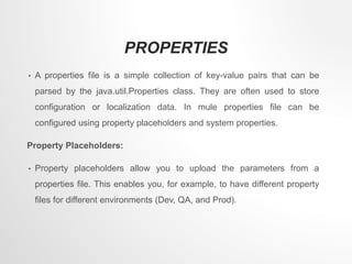 Using properties in mule | PPT
