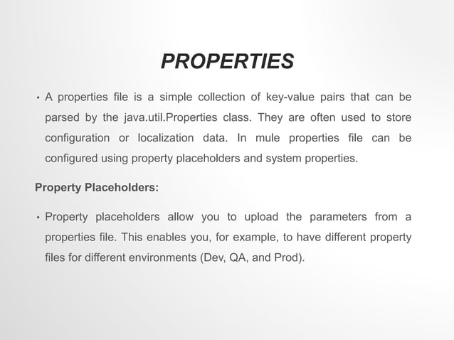Using properties in mule | PPT