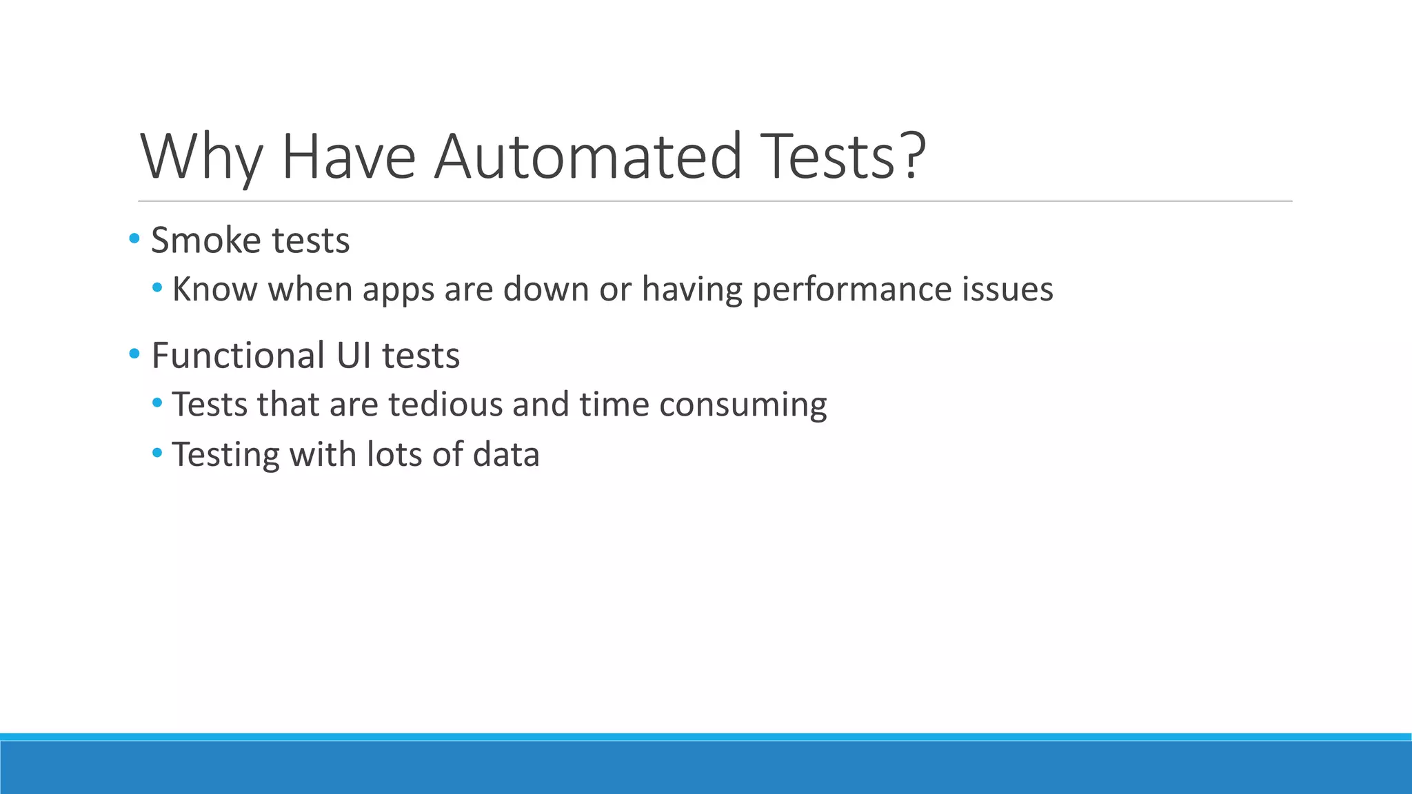 Automated Smoke Tests With Protractor Pptx Browsers Computer Software And Applications