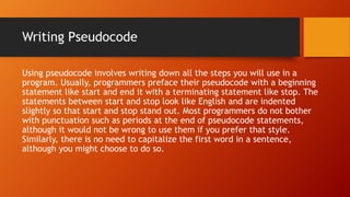 Using Pseudocode Statements and Flowchart Symbols | PPSX