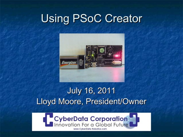 Using PSoC Creator | PPT