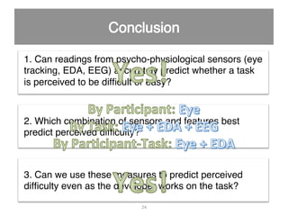 Using psycho physiological sensors to assess task difficulty in software development | PPT
