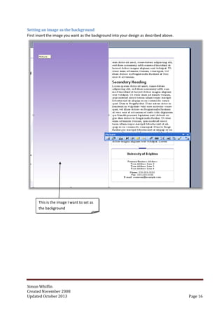 An introduction to MS Publisher | PDF