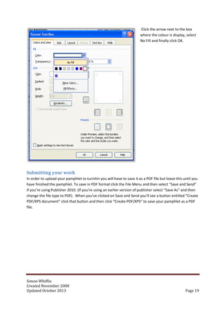 An introduction to MS Publisher | PDF