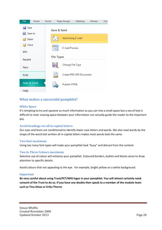 An introduction to MS Publisher | PDF
