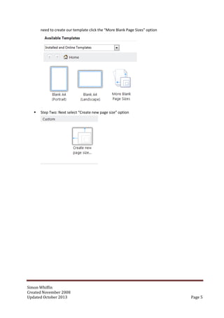 An introduction to MS Publisher | PDF