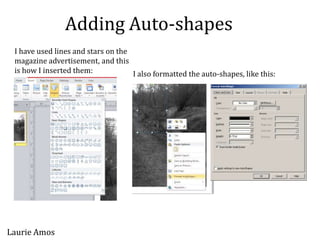 Using publisher to create the magazine advertisement | PPTX