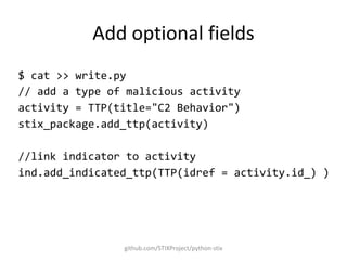 Python + STIX = Awesome | PPT