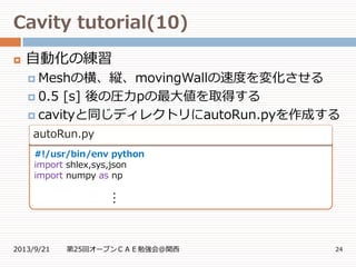Using PyFoam as library(第25回オープンCAE勉強会@関西) | PDF | Programming Languages | Computing