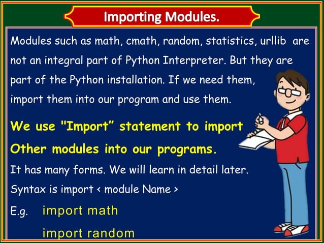 Python Modules and Libraries | PPT