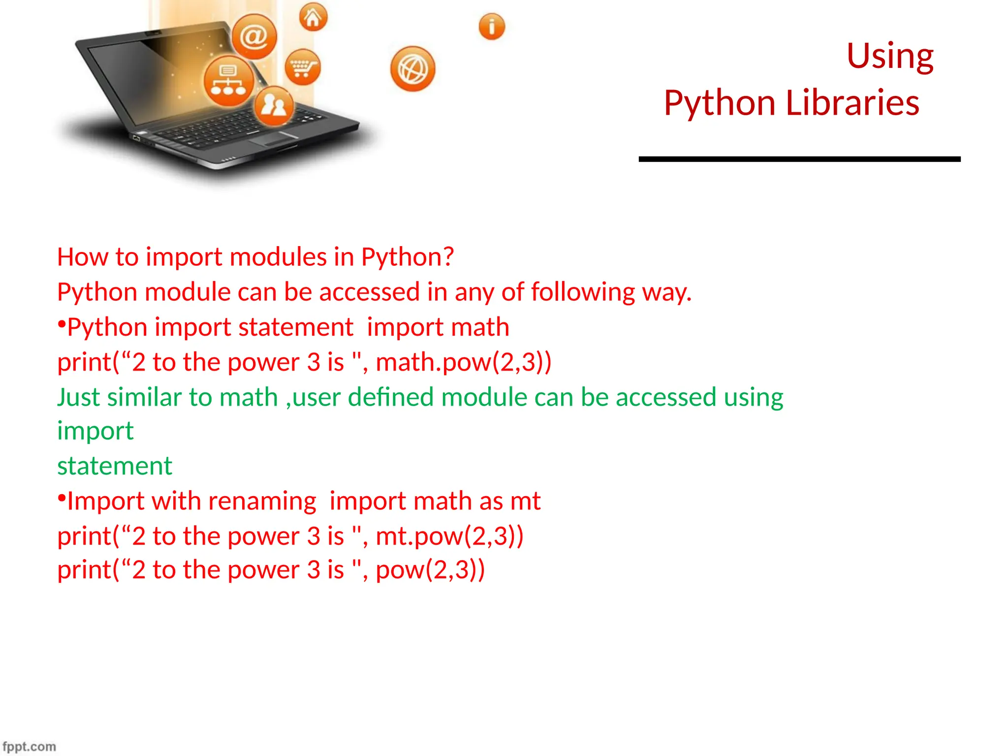 Using python libraries.pptx , easy ppt to study class 12 | PPT Using python libraries.pptx , easy ppt to study class 12 | PPT