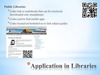 Scan Me! Using QR Codes in Libraries | PPTX