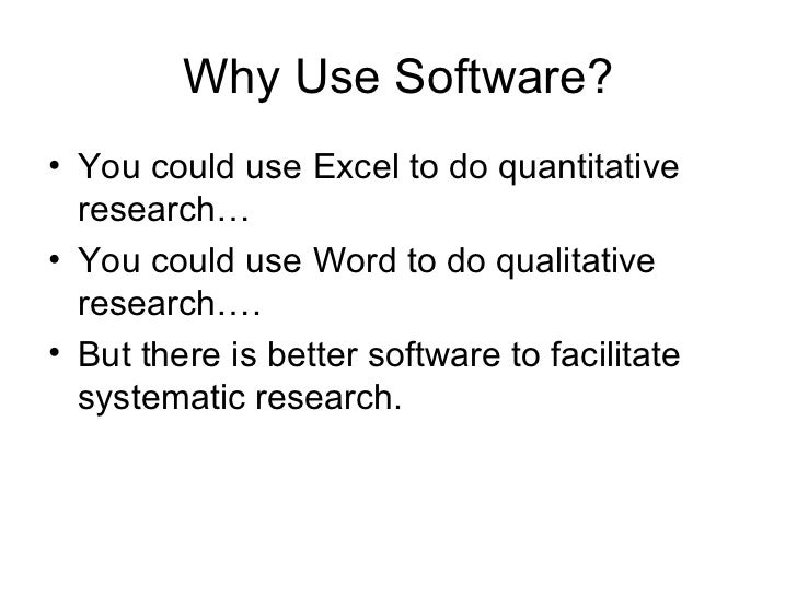 Using qualitative software in policy research
