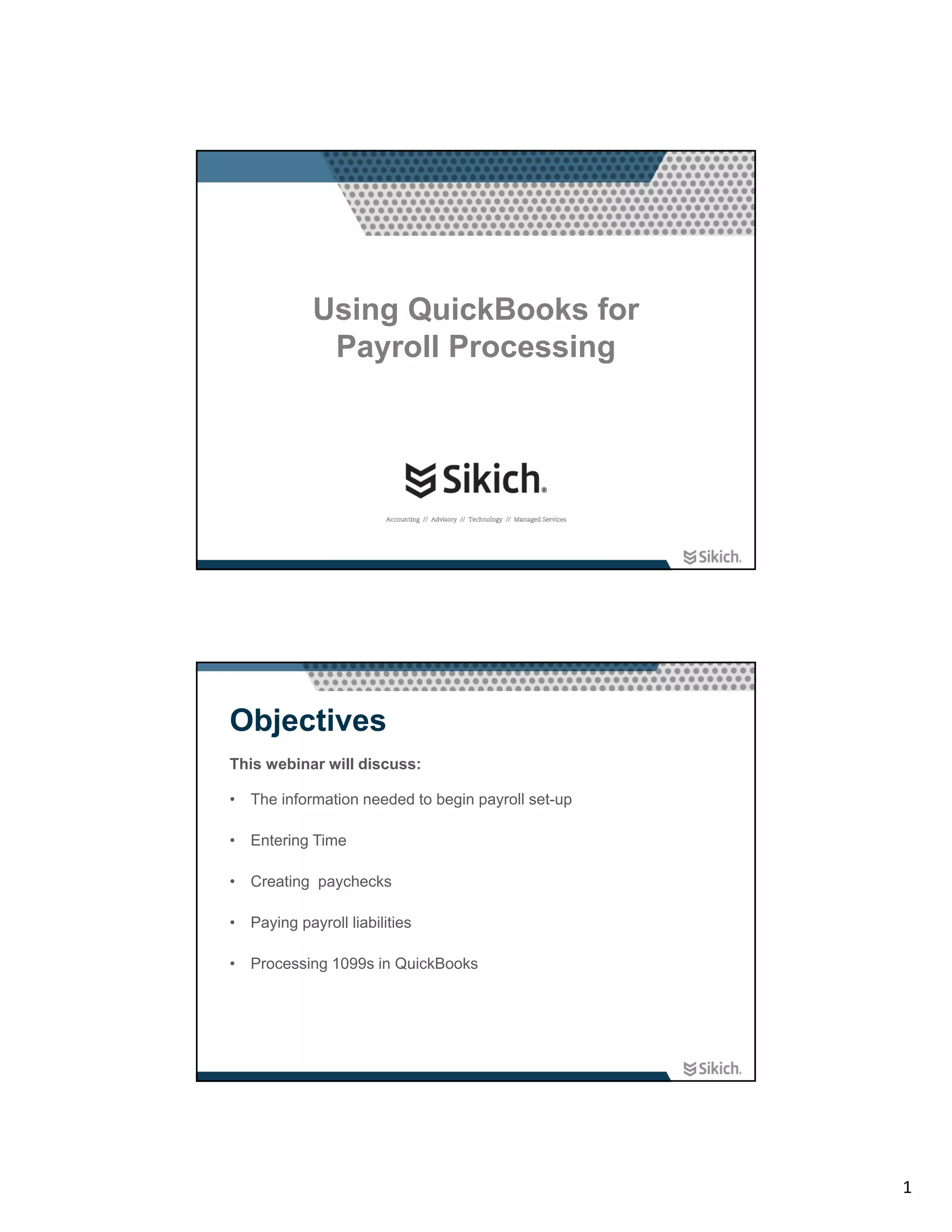 Using QuickBooks for Payroll Processing | PDF