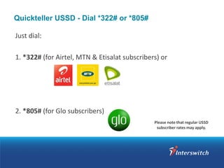 Using Quickteller via USSD from your mobile phone | PPT