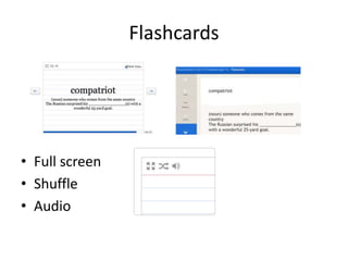 Using quizlet flashcards to study vocabulary | PPTX