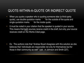 Using quotations effectively | PPTX
