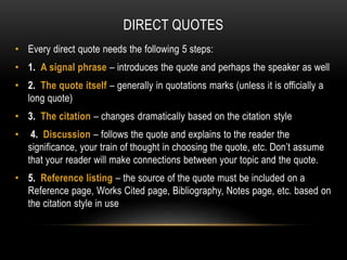 Using quotations effectively | PPT