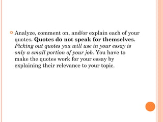 Using quotes eng111 | PPT