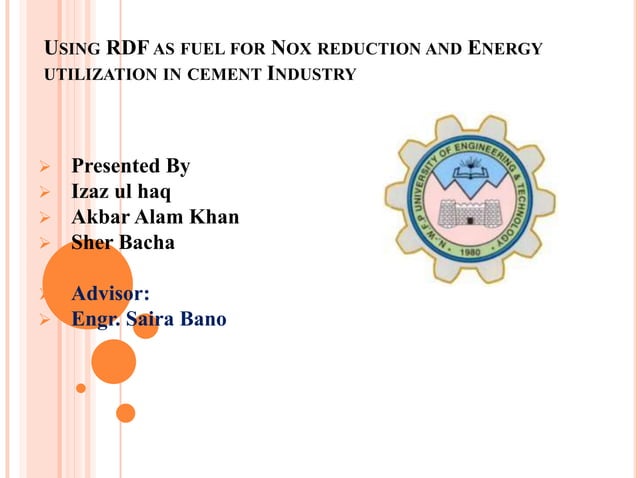 Using rdf as fuel for nox reduction and | PPT