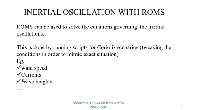 Using regional ocean modelling systems to model inertial | PPTX