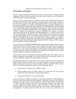 USING RELATIONAL MODEL TO STORE OWL ONTOLOGIES AND FACTS | PDF