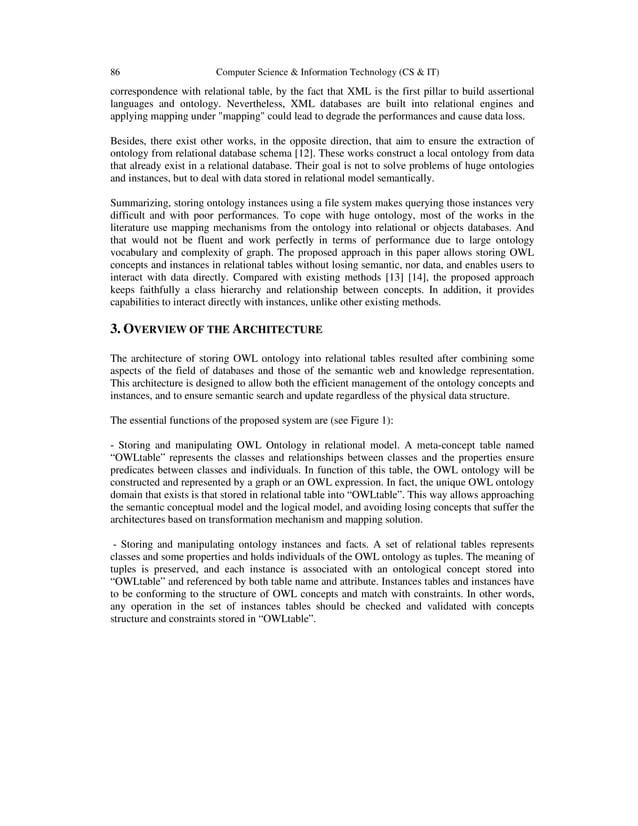 Using Relational Model To Store Owl Ontologies And Facts Pdf