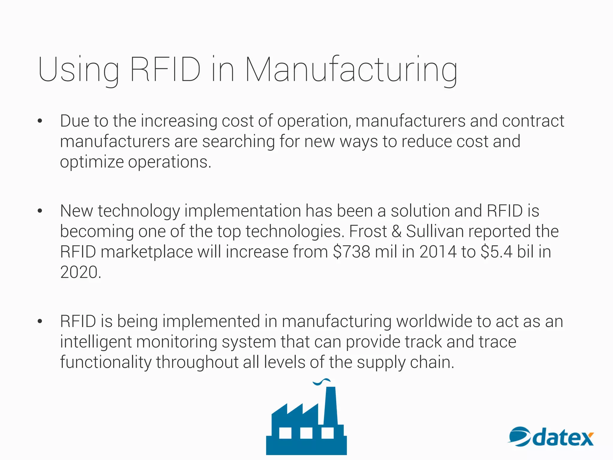 Using RFID in Manufacturing Operations | PDF