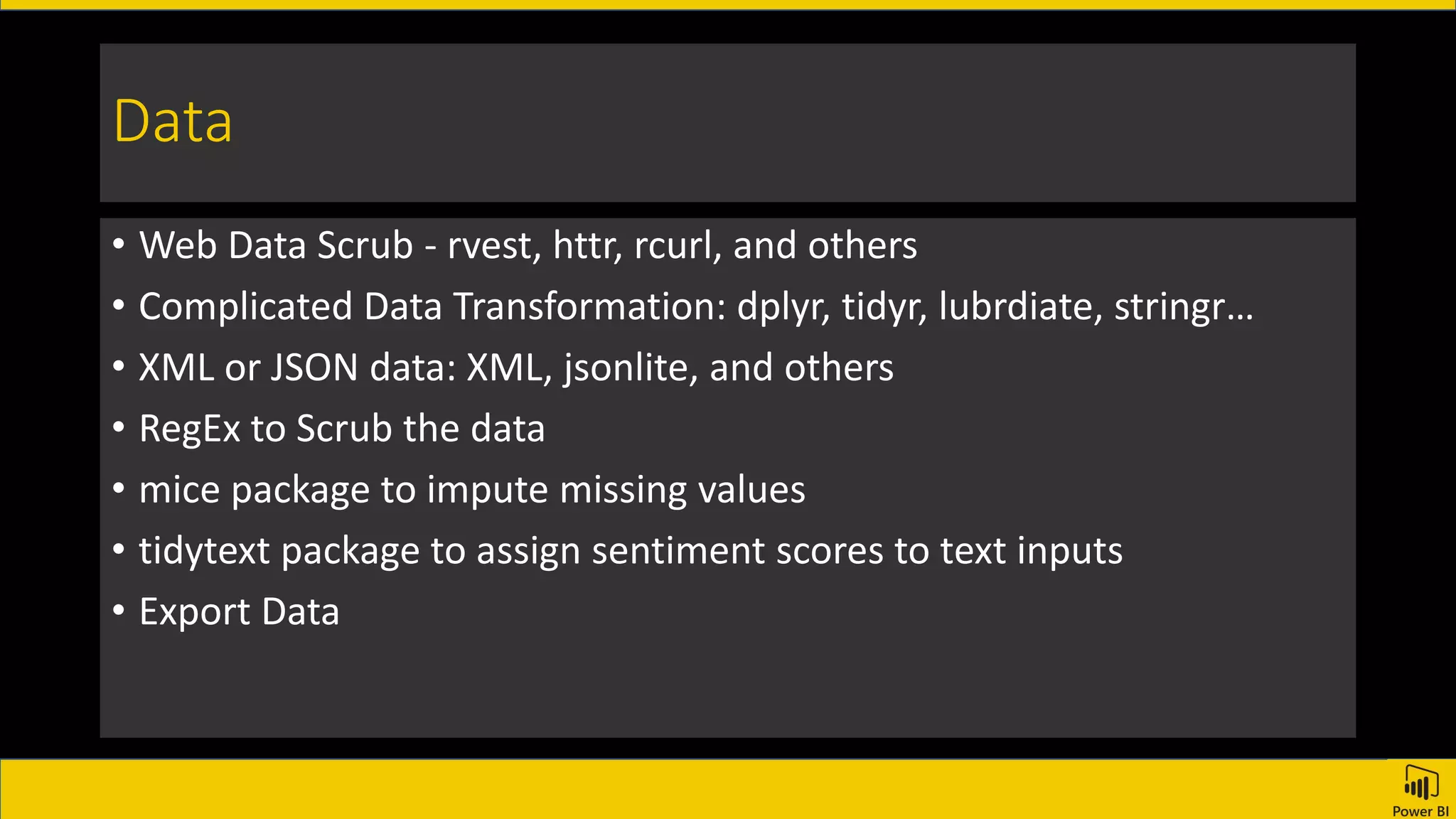 Using R in power BI | PPTX