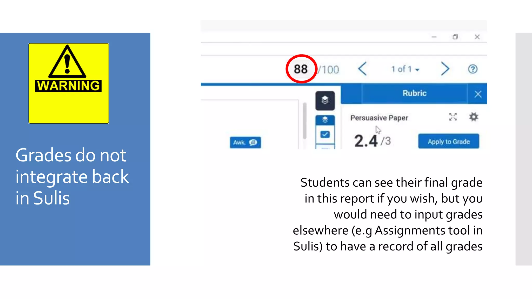 Using rubrics for grading and tools at UL | PPT