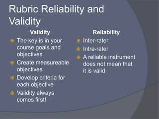 Using rubrics to make assessment more efficient | PPT