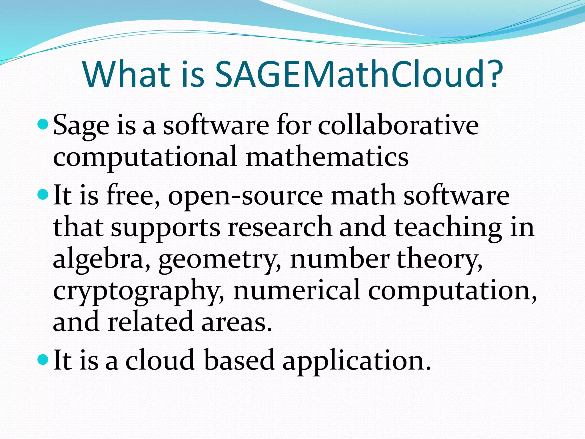 Using sage maths to solve systems of linear equations | PPTX