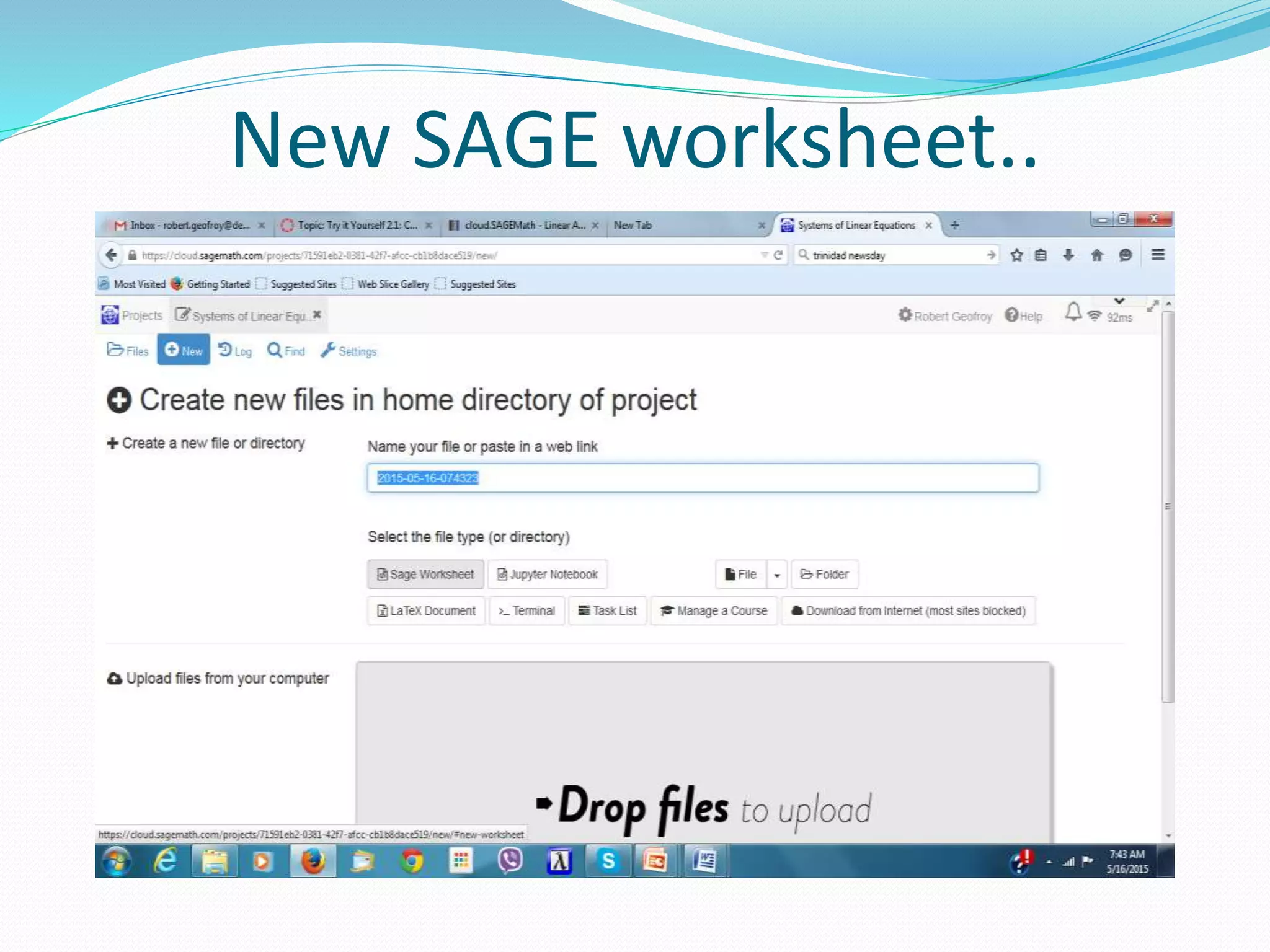 Using sage maths to solve systems of linear equations | PPTX