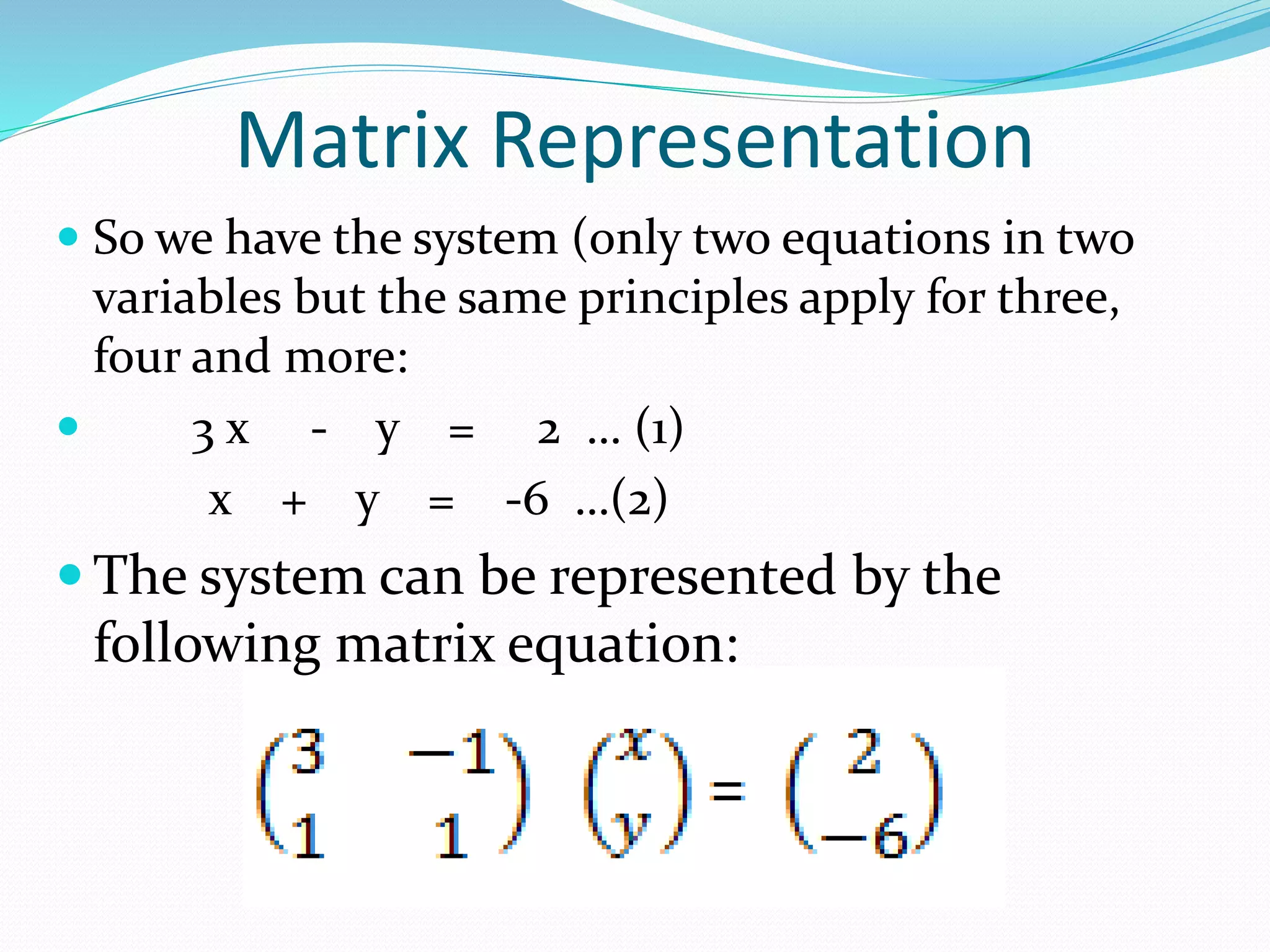 Using sage maths to solve systems of linear equations | PPTX