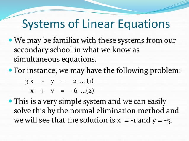 Using sage maths to solve systems of linear equations | PPTX