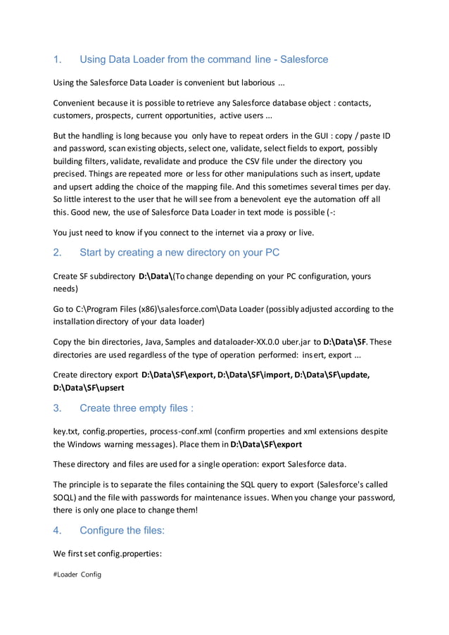 Salesforce Admins Guide The Data Loader From The Command Line Pdf 8333