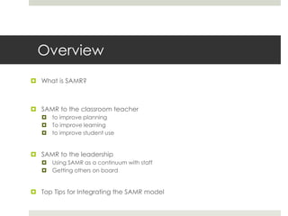 Using SAMR to improve ICT use in the classroom | PPT