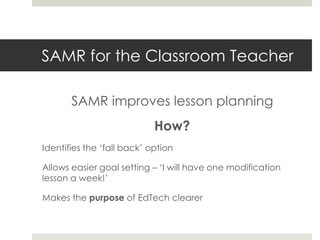 Using SAMR to improve ICT use in the classroom | PPT