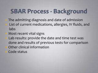 SBAR presentation | PPTX