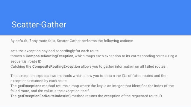 Using scatter gather