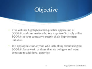 Using SCOR Best Practice Webinar | PDF